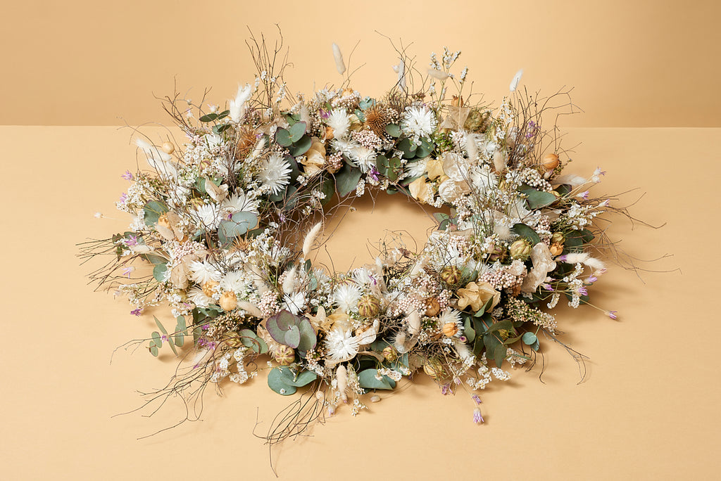 Rouwkrans Zilverregen – Uitvaart-Bloemist.nl